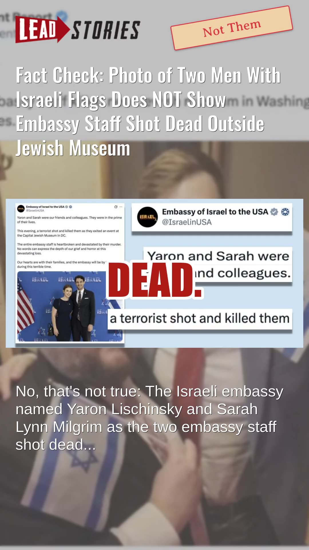 Fact Check: Photo of Men With Israeli Flags Does NOT Show Embassy Staff ...