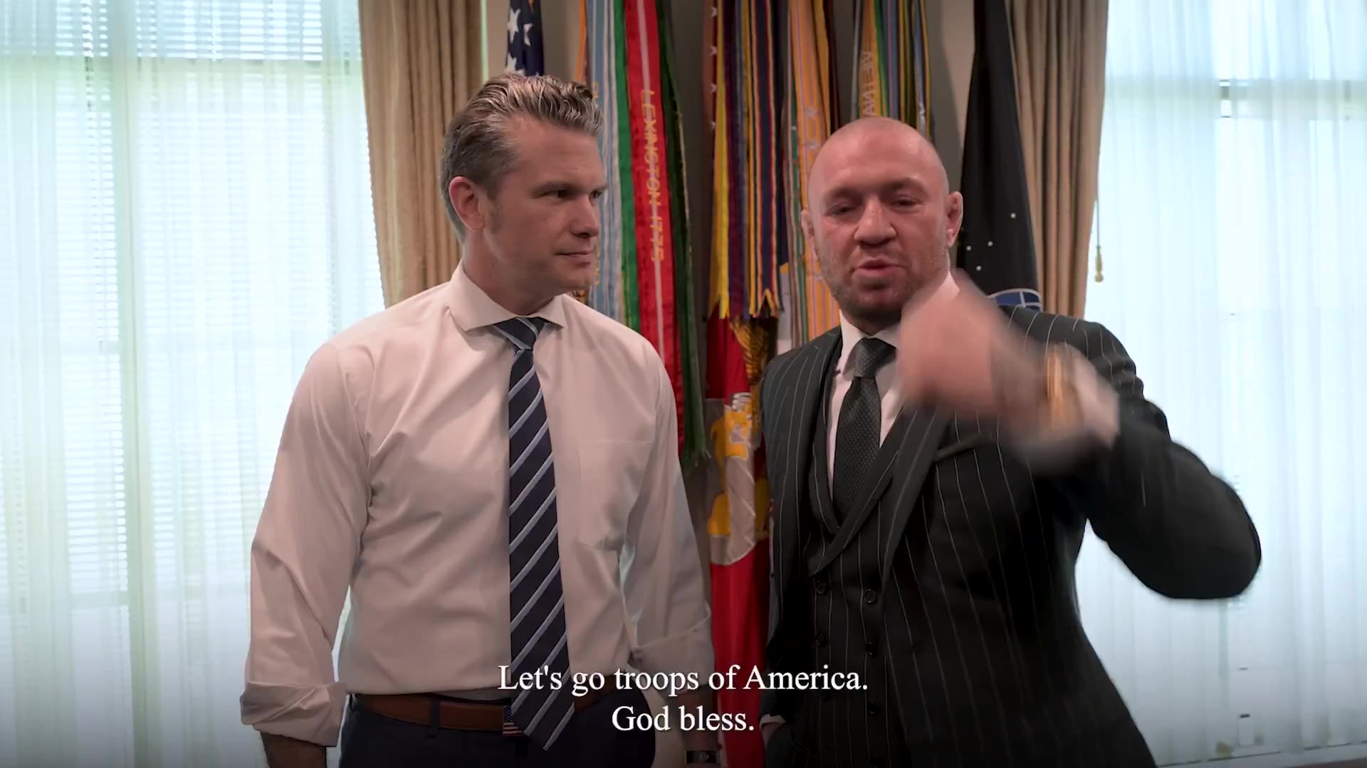 Connor McGregor is with Defense Sec. Hegseth to tell our troops “Fight ...
