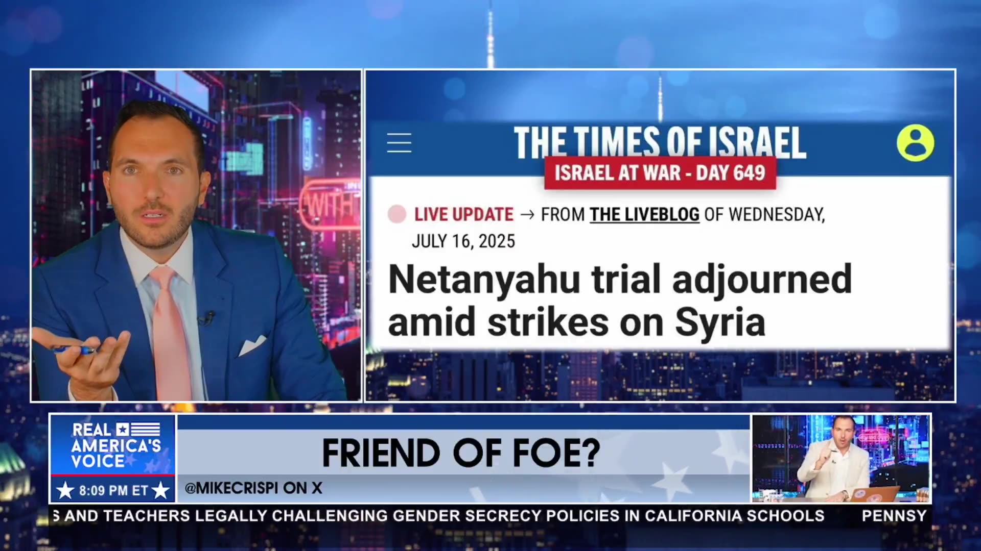 MIKE CRISPI ON NETANYAHU