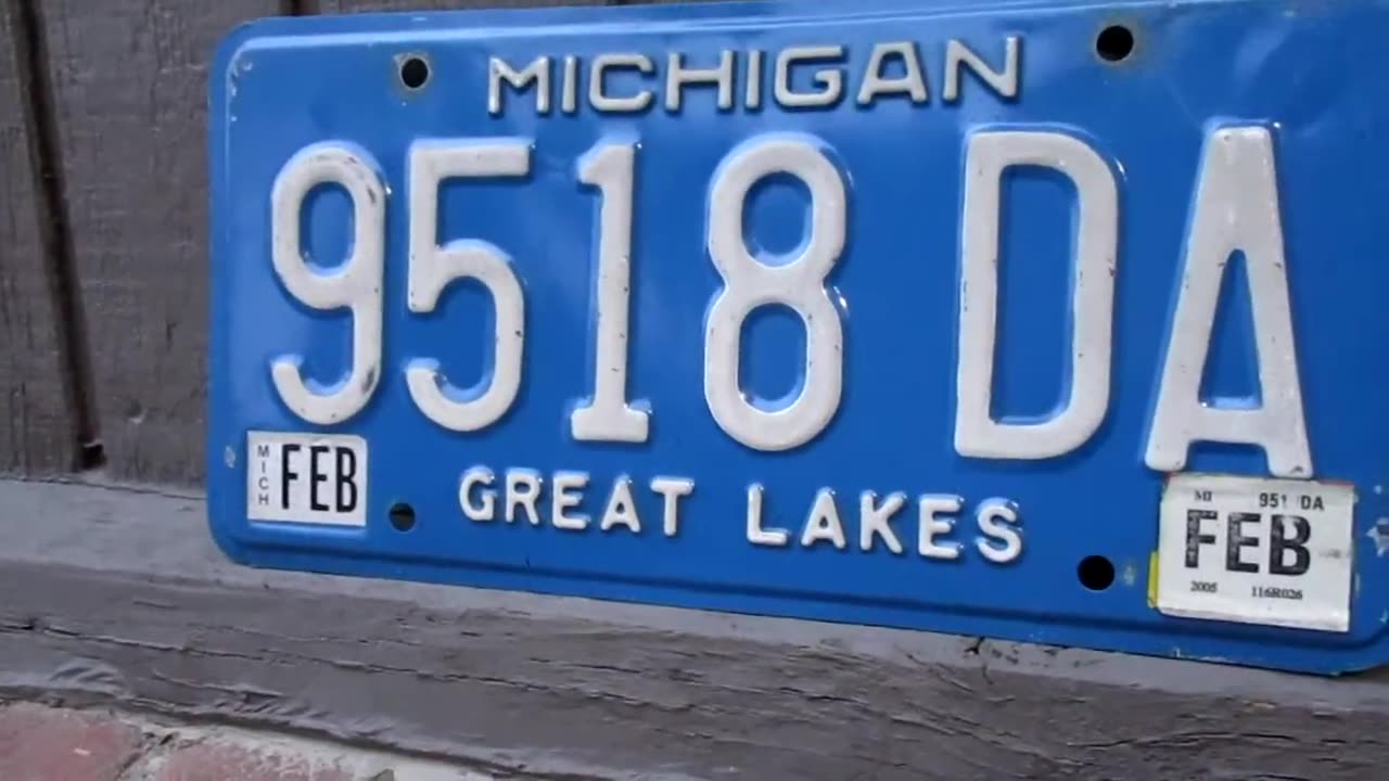 Michigan Blue License Plate 1983-2006