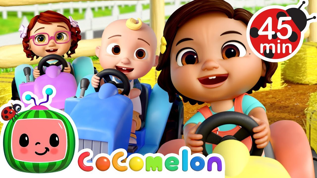 Muddy Chug Chug Tractor Song + Best Farm Animal Songs for Kids | MORE ...