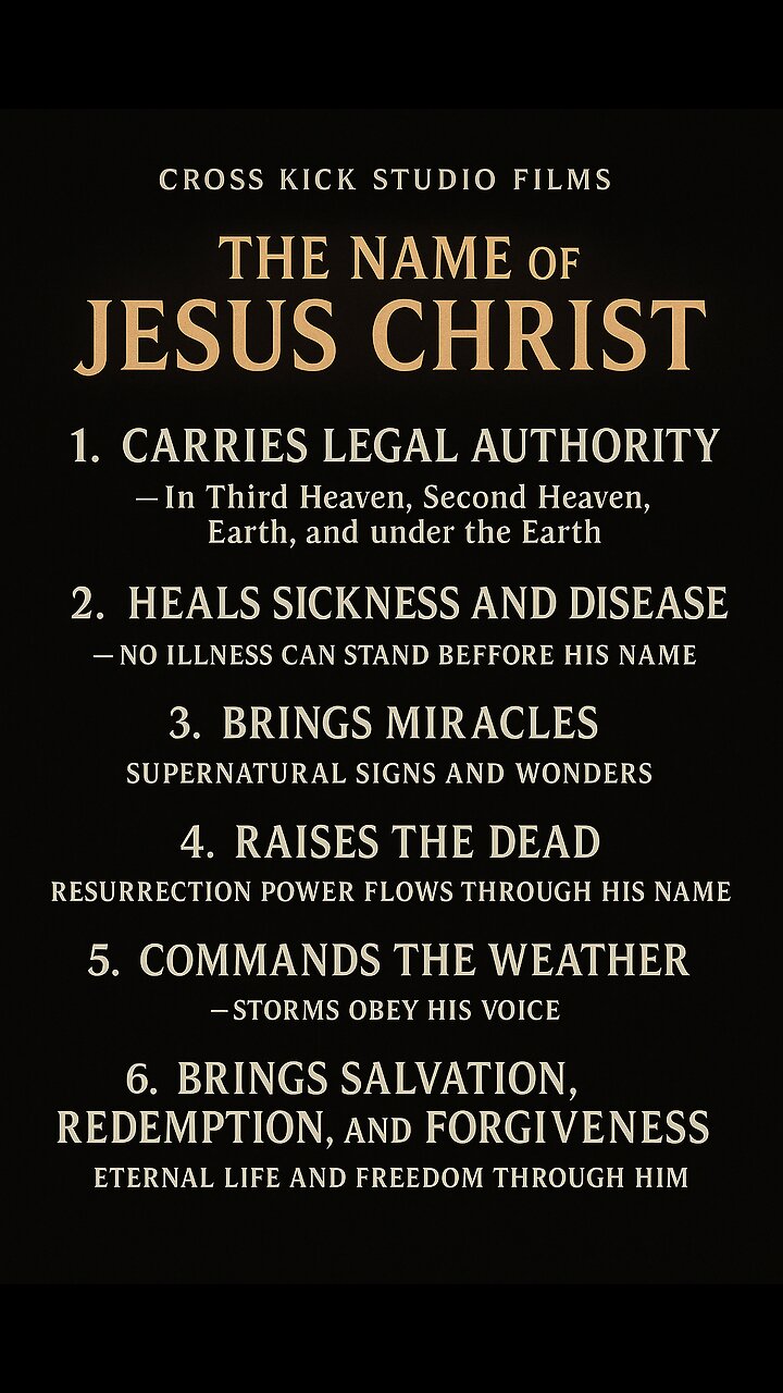Cross kick Studio Films Name of Jesus Christ Poster