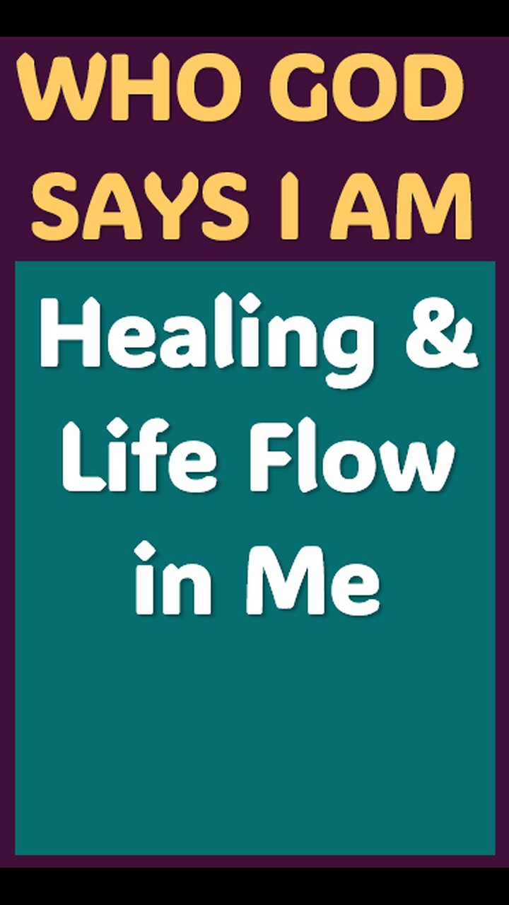 HEALING & LIFE FLOW IN ME #wordofgod #Jesus #God #healing #spirituality ...