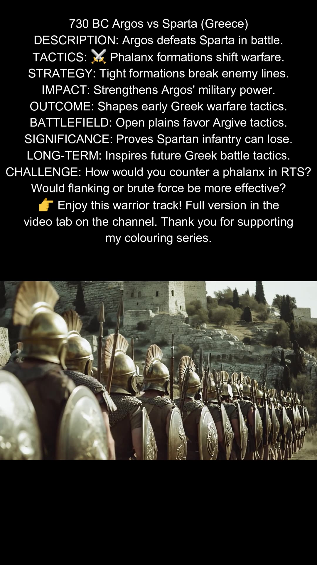 Argos vs Sparta 730 BC Spartan Defeat at Hysiae #AncientGreece