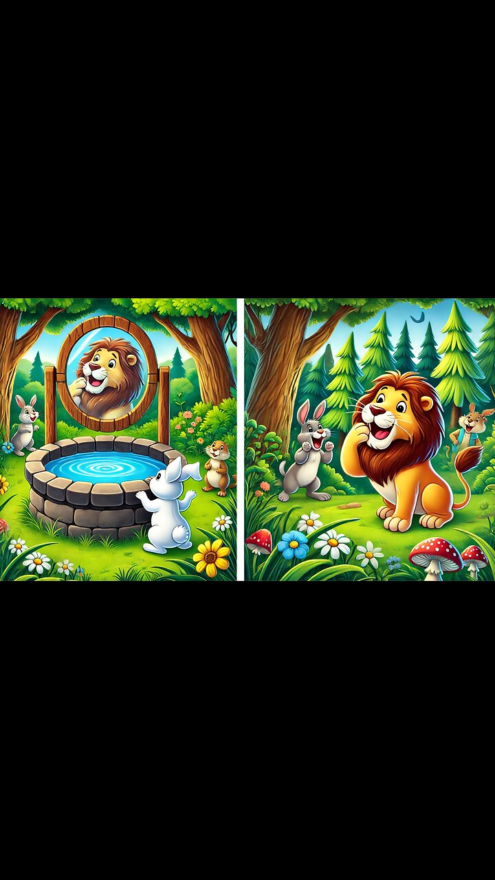 The Clever Rabbit and the Proud Lion moral story for kids in hindi