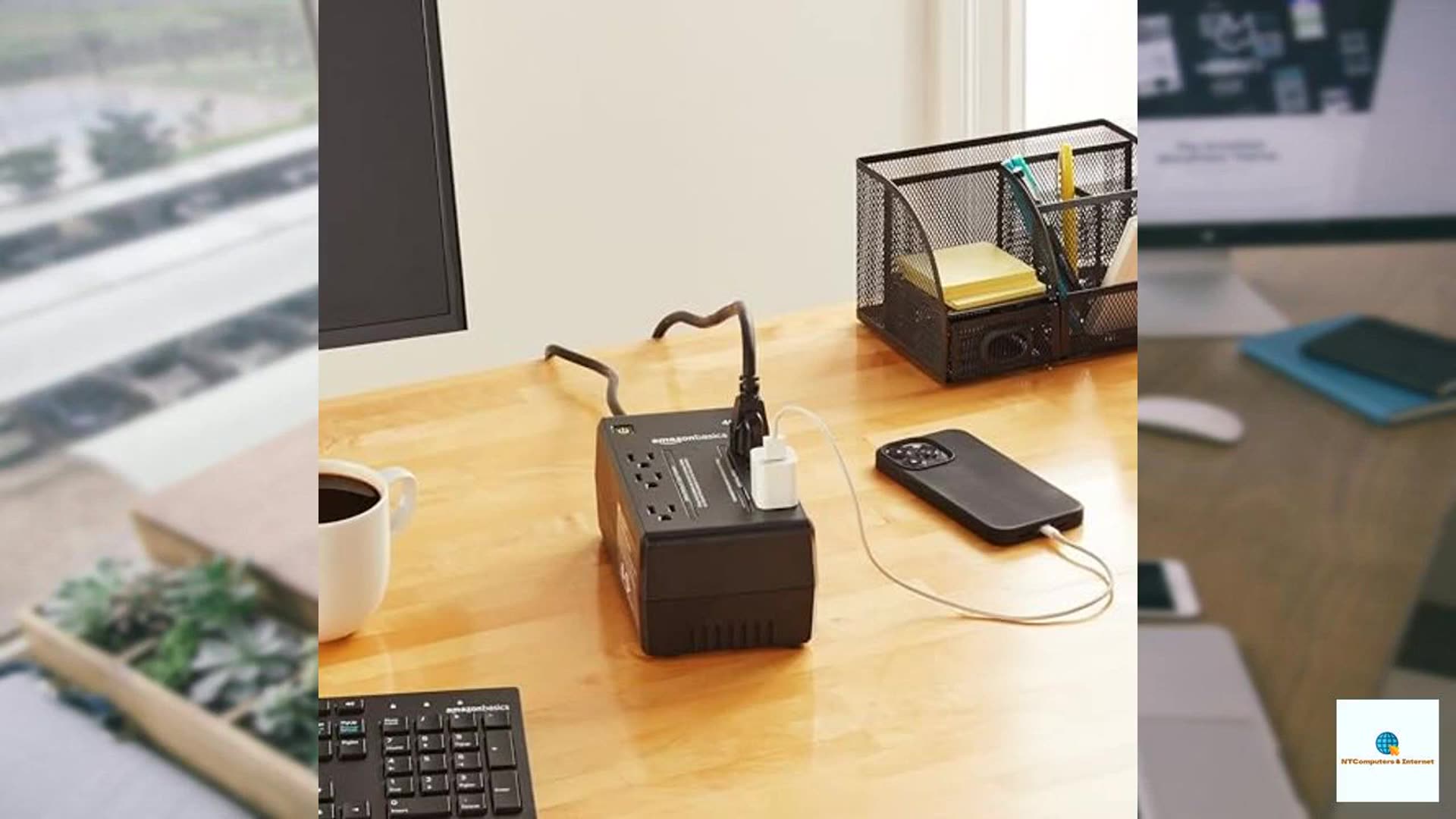 Amazon Basics UPS Battery Backup & Surge Protector 400VA/255W, 6 ...