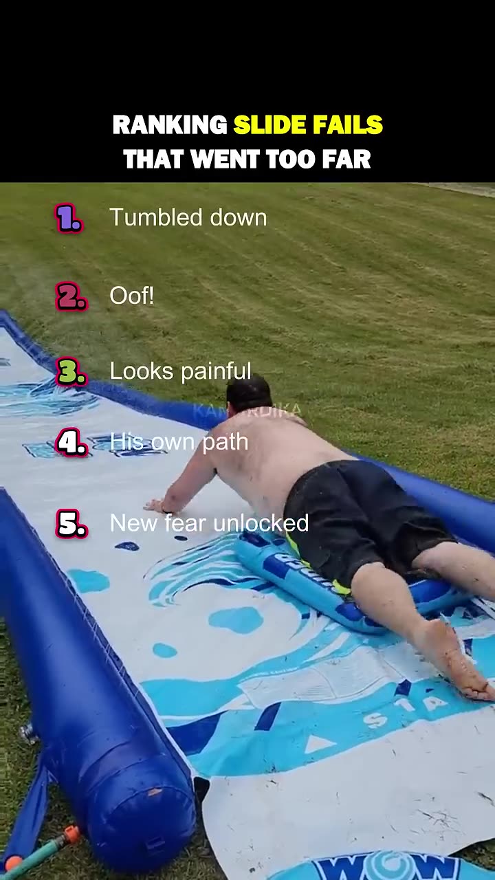 "Top 5 Waterslide Fails That Went Hilariously Wrong 😂💦"