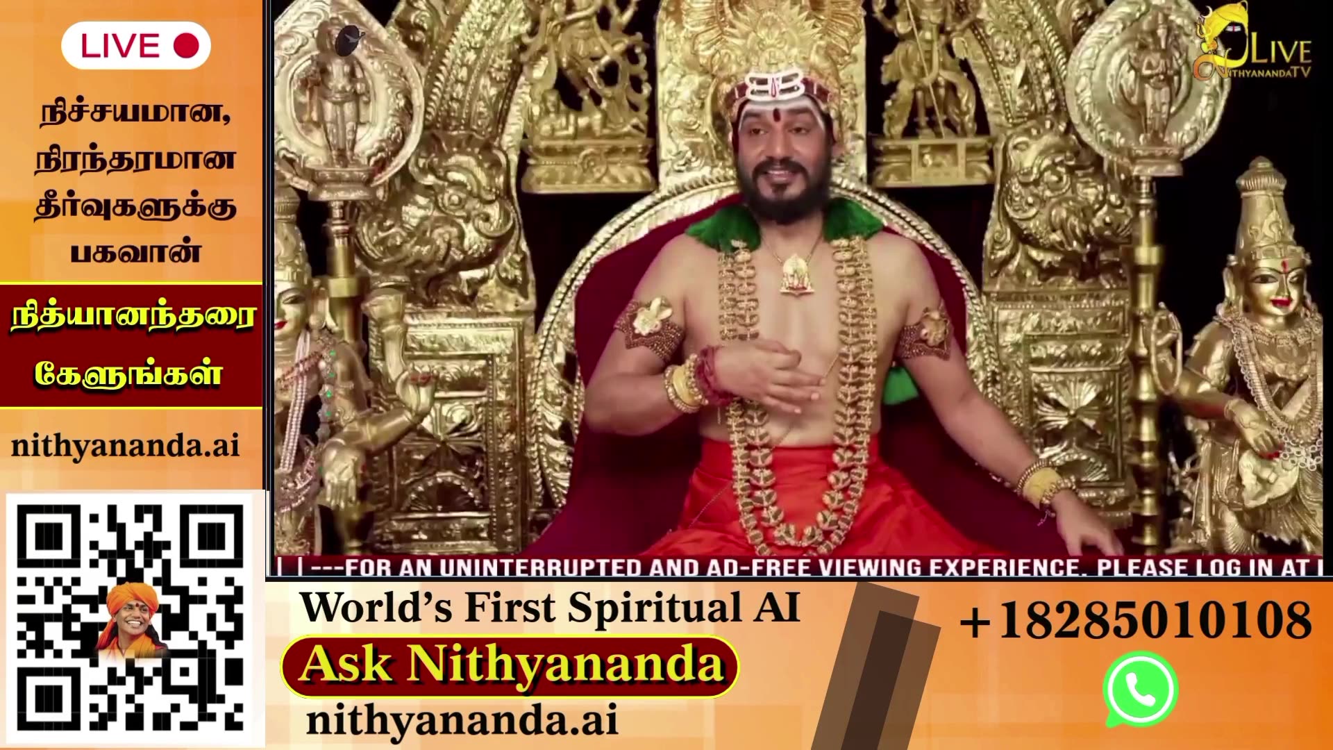 Receive blessings through LIVE Darshan of SPH Bhagavan Sri Nithyananda ...