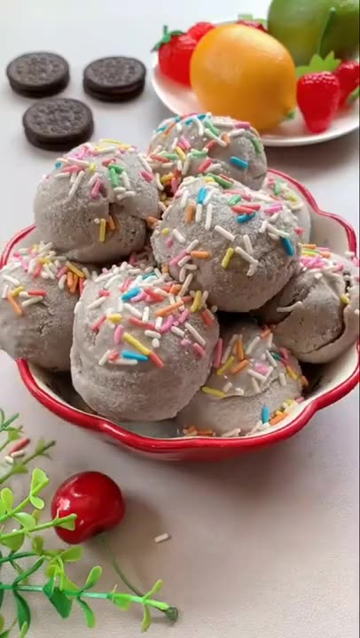🧊🍪 Oreo Sprinkle Ice Cream Balls Recipe! | No Machine | Easy & Fun ...