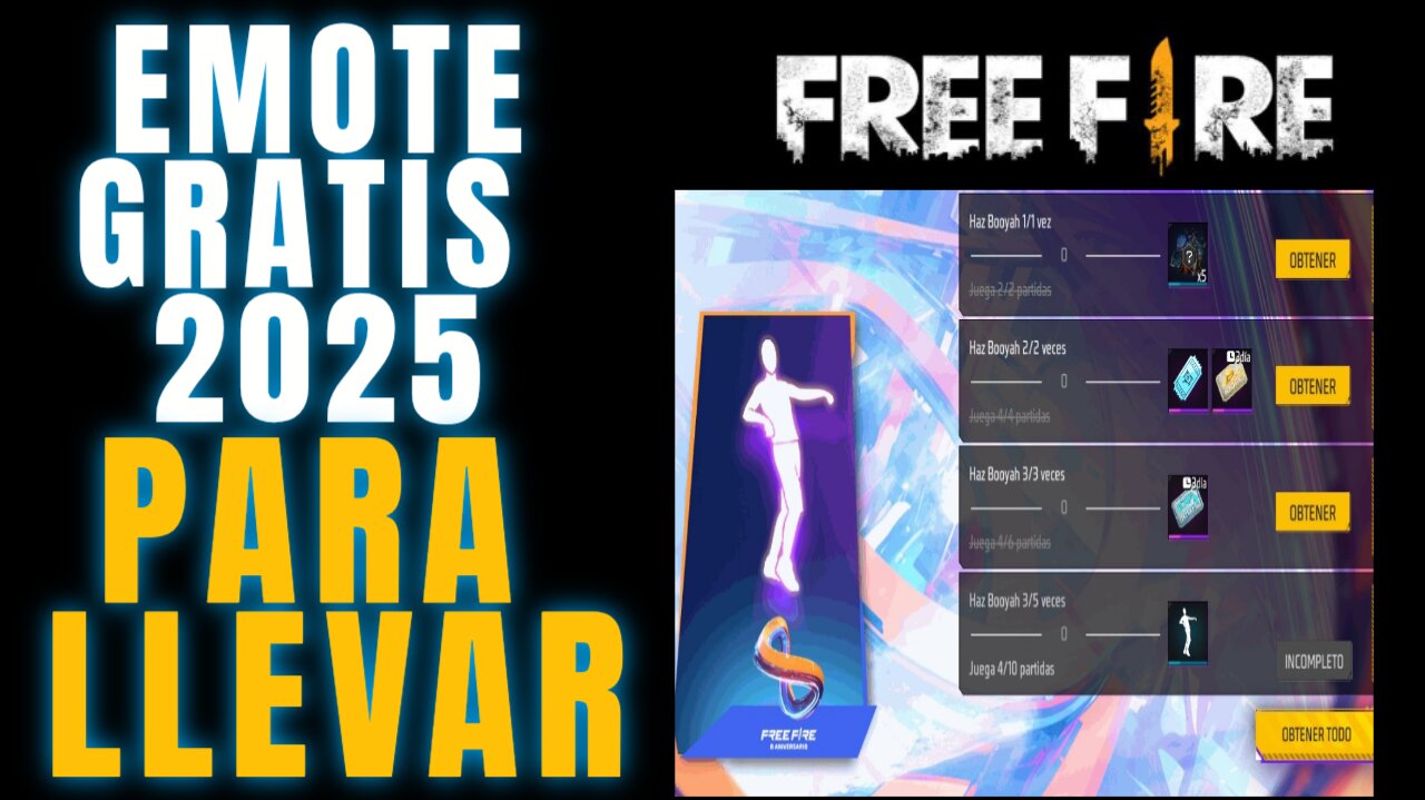 EMOTE GRATIS PARA LLEVAR 2025, TE MUESTRO COMO SACARLO, FREE FIRE ...