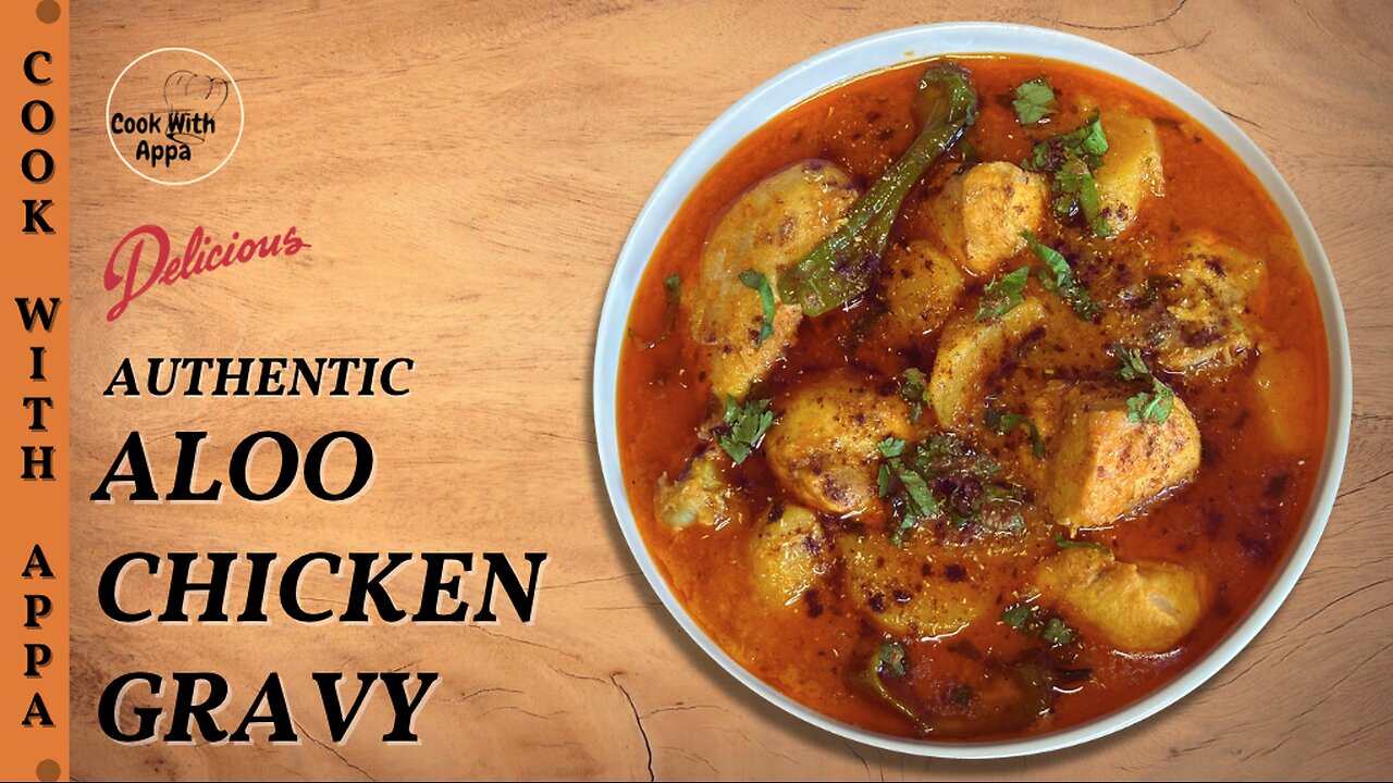 Aloo Chicken Gravy | Chicken Aloo Curry | Aloo Chicken Masala | Aloo ...
