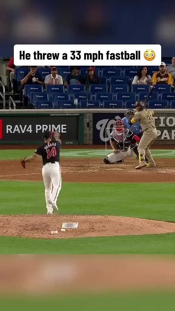A 33 MPH fastball 😳 #shorts