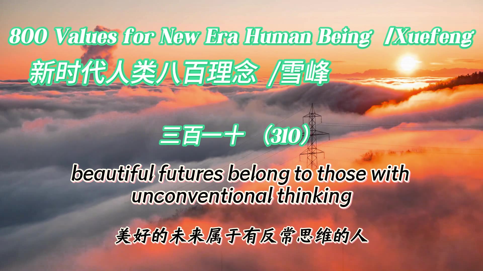 800 Values for New Era Human Being（310）