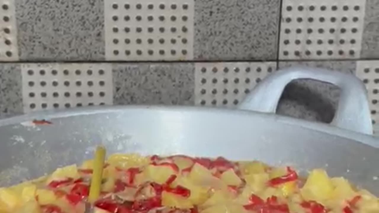 ASMR: roast potatoes in spicy chilli sauce YUMMY