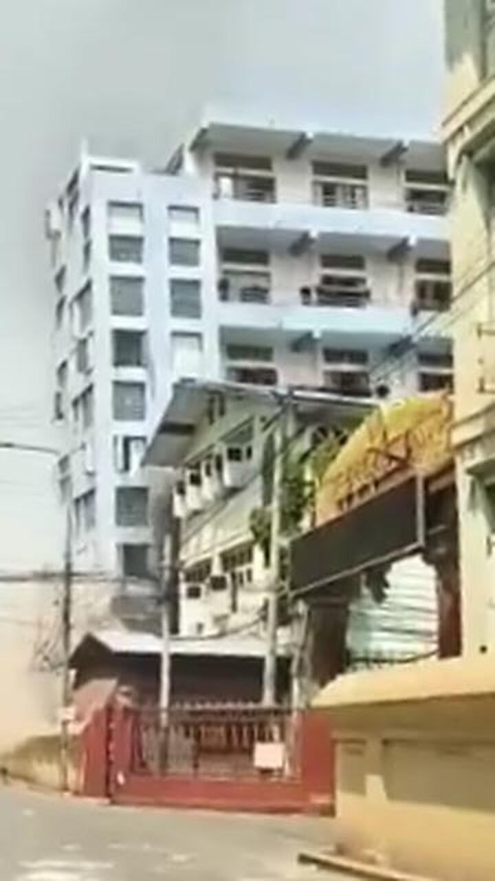 Multi-story building collapses after earthquake in Mandalay, Burma ...