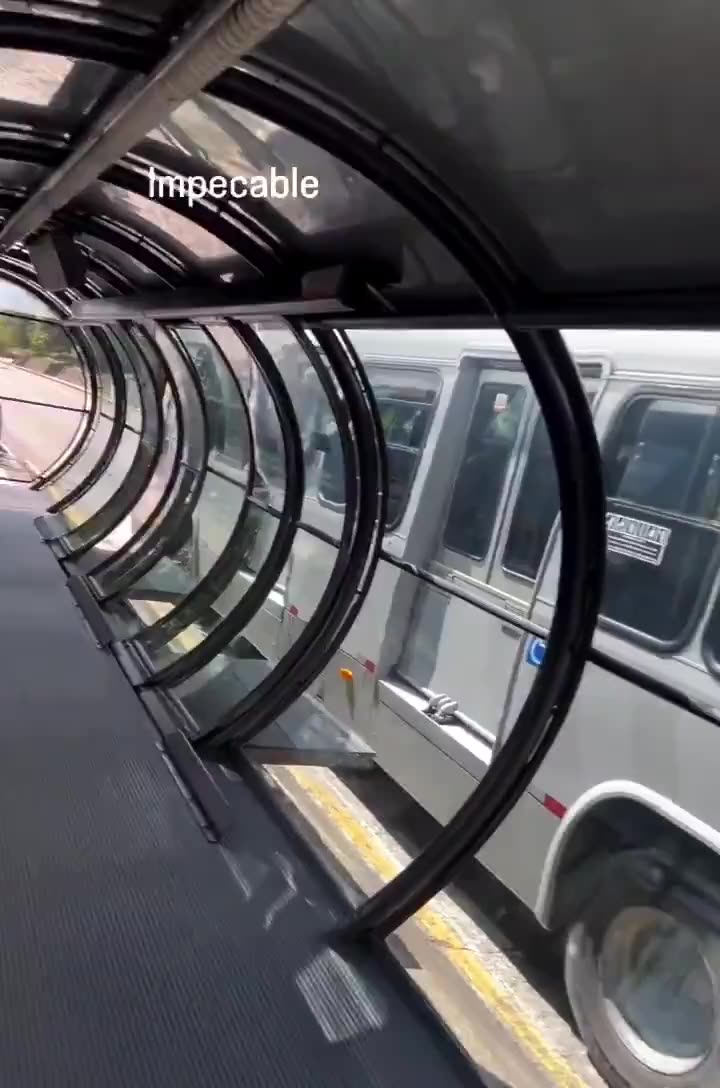 Futuristic bus stop in Brazil Steps are no longer a problem