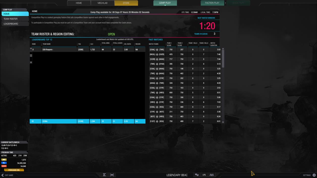 mech warrior online ( legends )