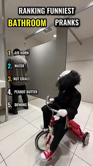 Viral: TOP 5 BATHROOM pranks!! #funny #funnyjokes #fail #memes #jokes # ...