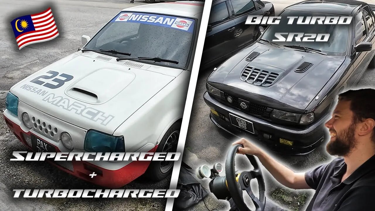 Big turbo SR20 Nissan Sentra & March Super Turbo driving around the ...