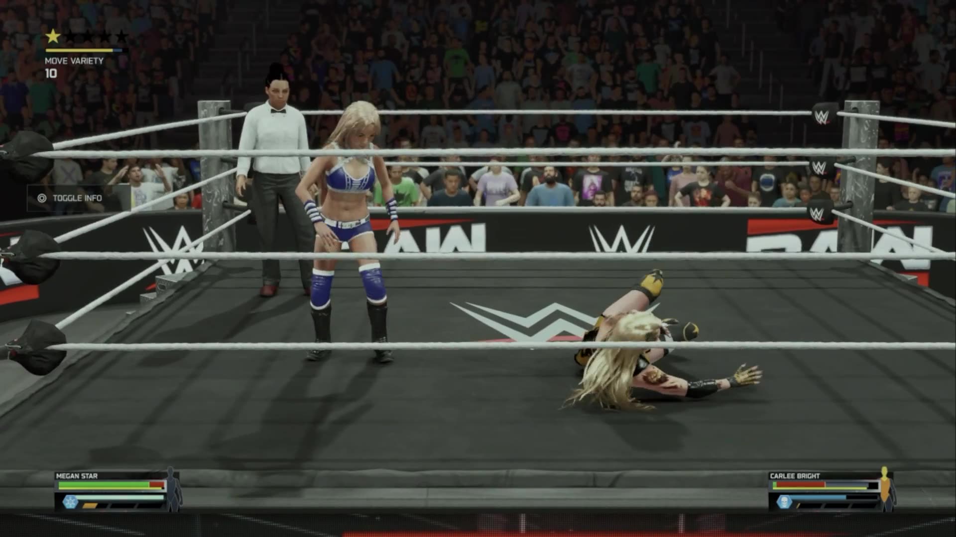 wwe 2k25 181 universe Megan Star VS Carlee Bright