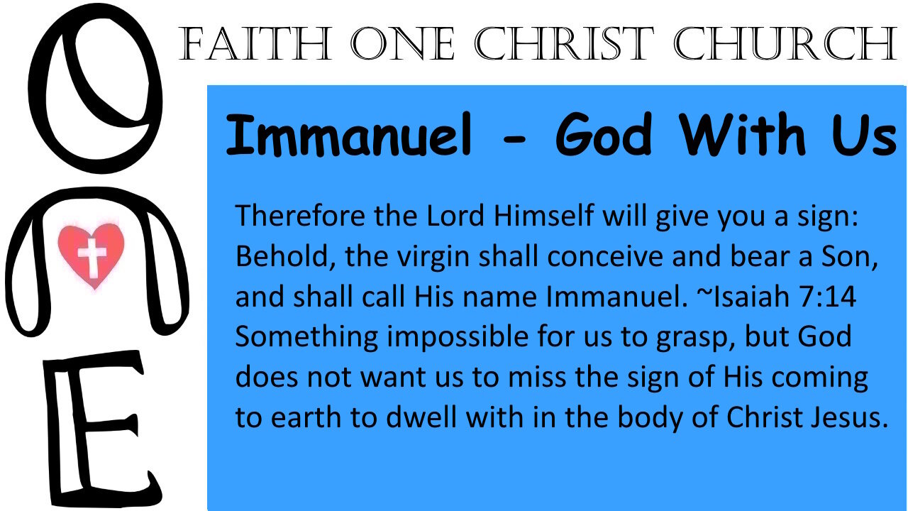 Immanuel - God With Us