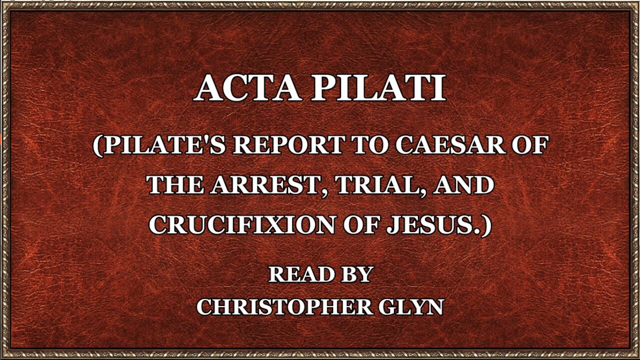 ACTA PILATE 📜 Pontius Pilate's Report to Tiberius Caesar of Jesus ...