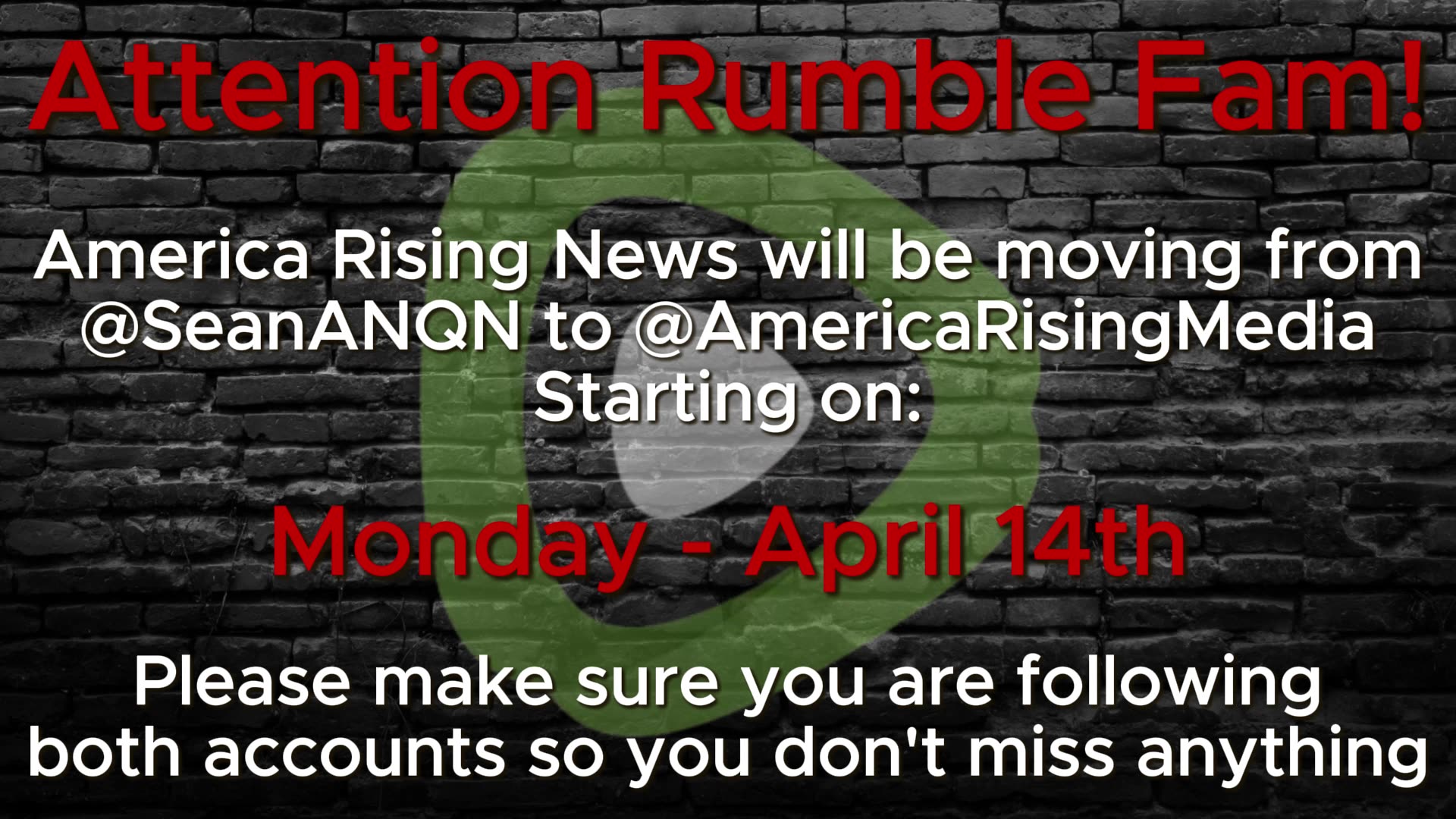 America Rising News moves to America Rising Media Rumble Channel on ...