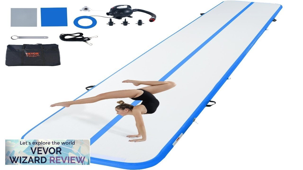 VEVOR Gymnastics Air Mat 4 inch Thickness Inflatable Gymnastics ...