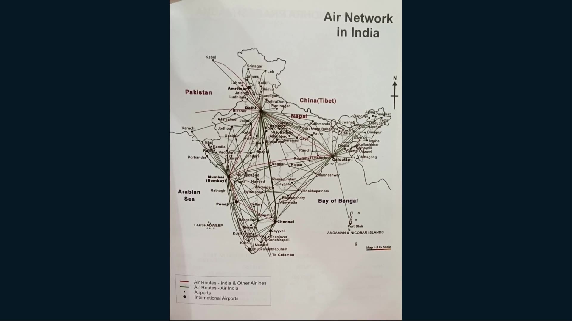 Full map of Air Network in India #Beauty of the world