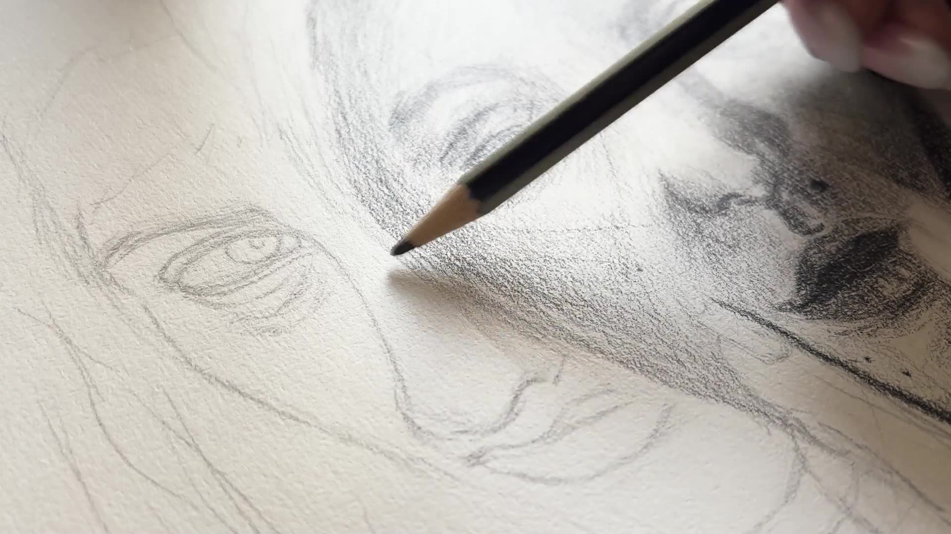 ASMR + Drawing with charcoal pencil | Relaxing drawing