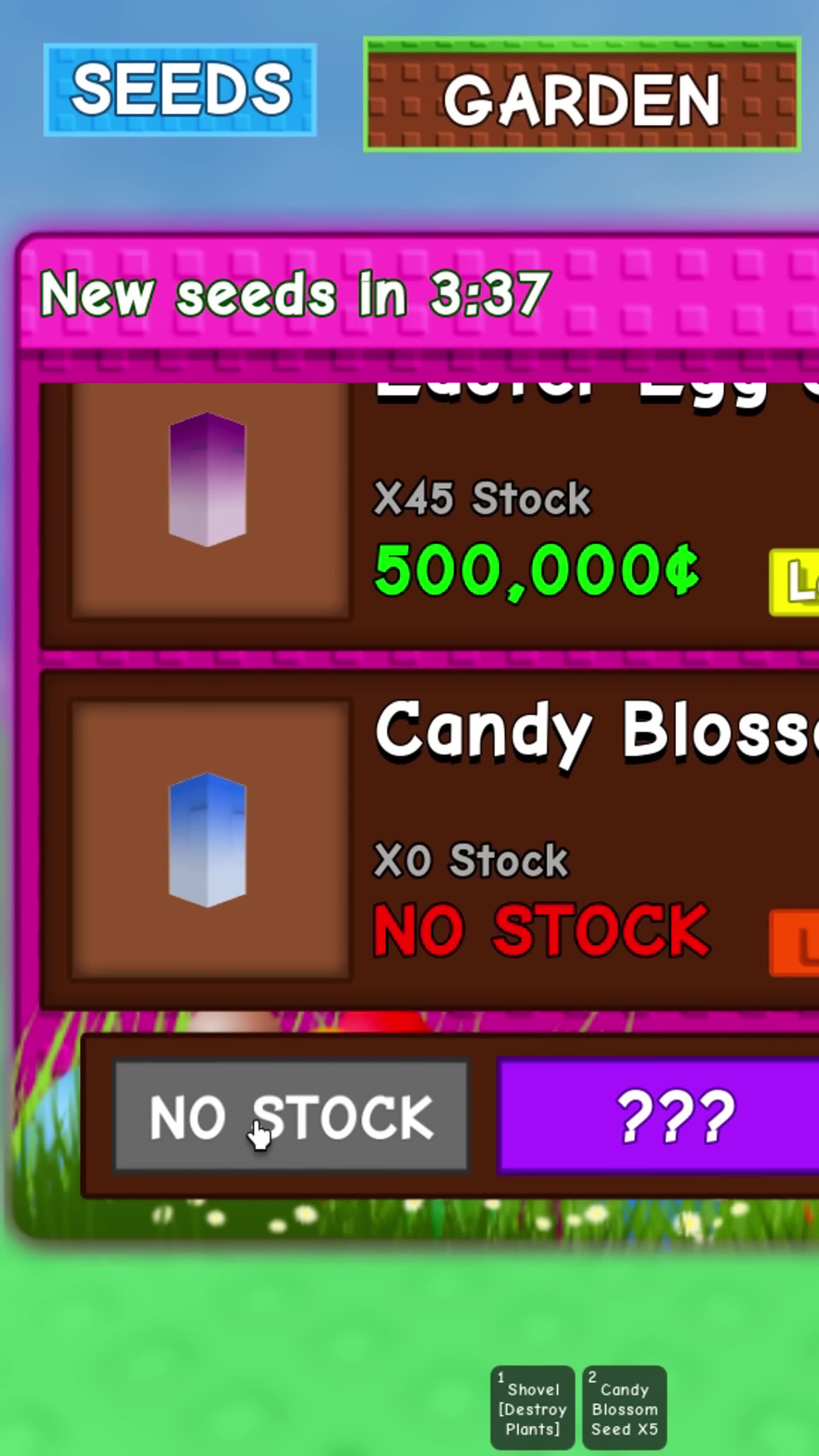 Owner of Grow A Garden is bringing Candy Blossom Seeds Back! #roblox # ...