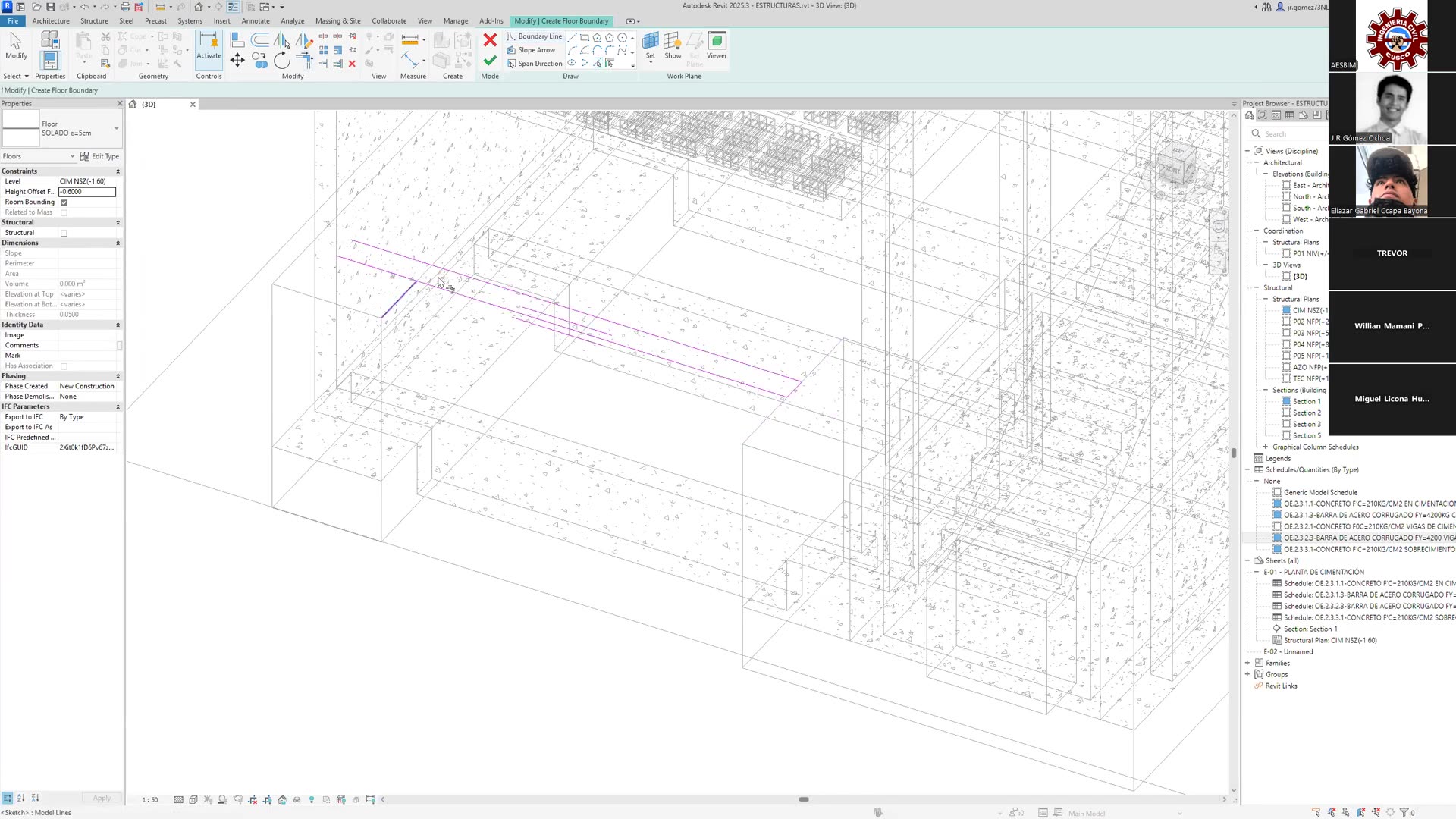 SESIÓN 12 MODELADO BIM CON REVIT ESTRUCTURAS