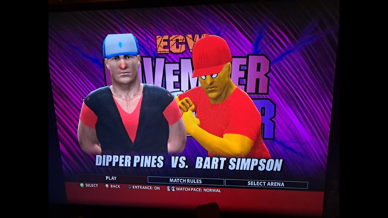 WWE 2K16 - Dipper Pines VS. Bart Simpson
