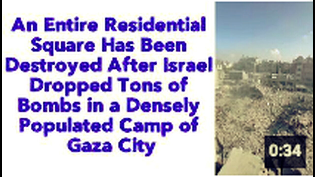 "Residential Square Decimated as Israel Drops Massive Bomb Payload"