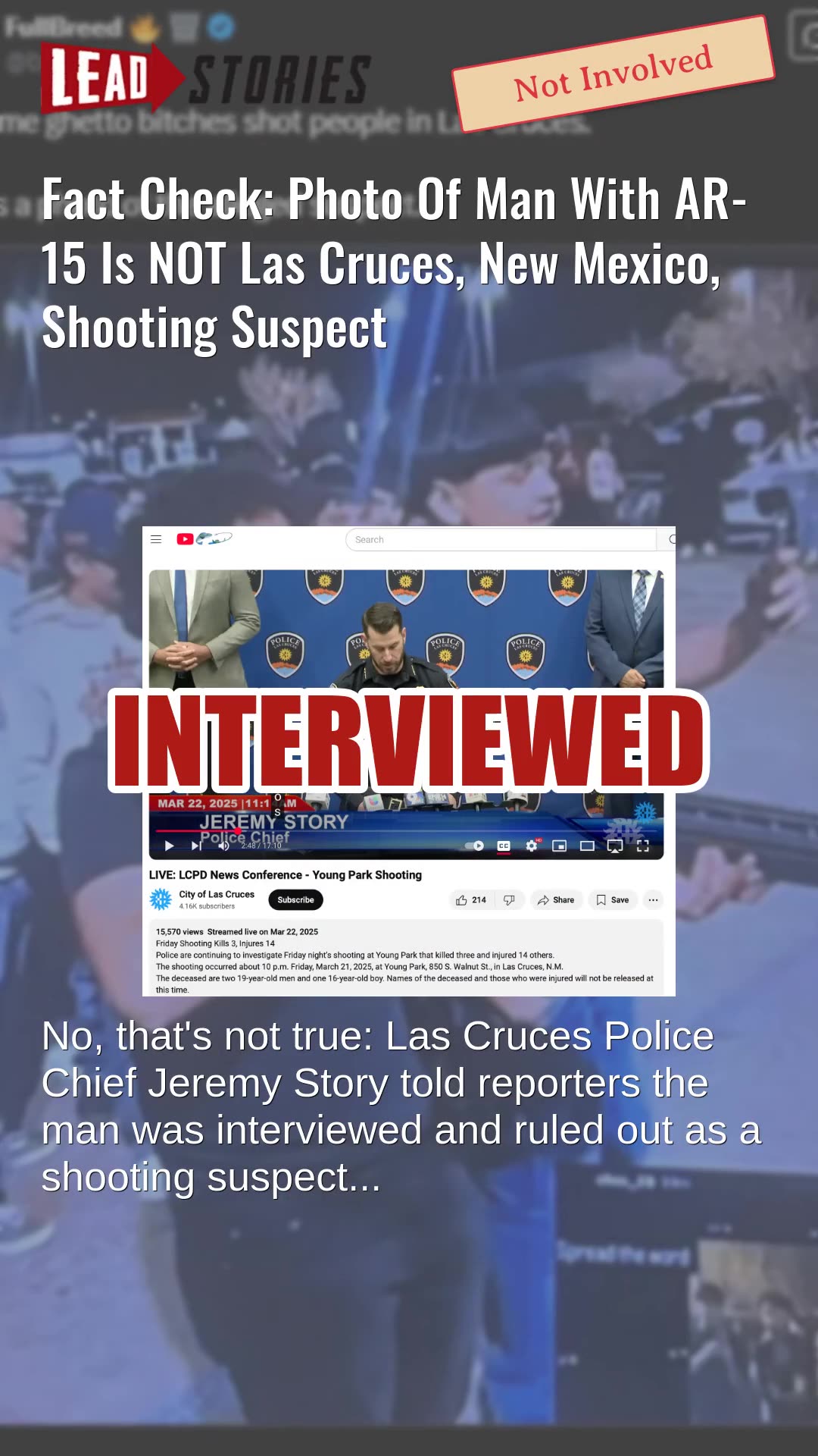 Fact Check: Photo Of Man With AR-15 Is NOT Las Cruces, New Mexico, Shooting Suspect