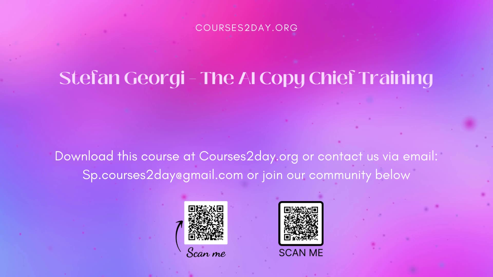 [GET] Stefan Georgi – The AI Copy Chief Training