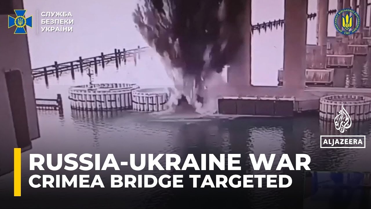 Ukraine strikes Crimea bridge_ a key route for Russian military ...