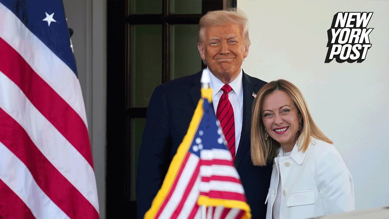 Italian PM Giorgia Meloni arrives at White House to talk trade with Trump