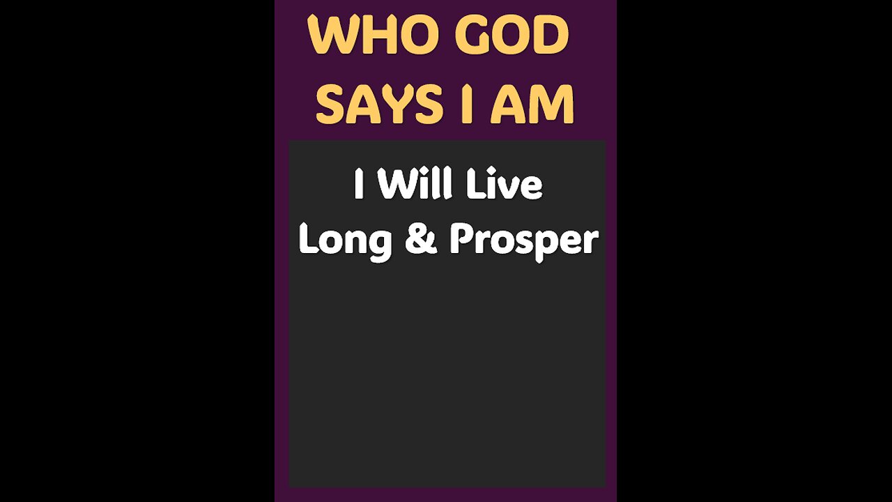 I WILL LIVE LONG & PROSPER #wordofgod #prosperity #worry #Jesus #wisdom ...