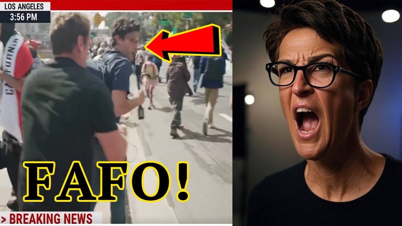 MSNBC reporter RUNS FOR HIS LIFE during NO KINGS DAY RIOTS! FAFO!