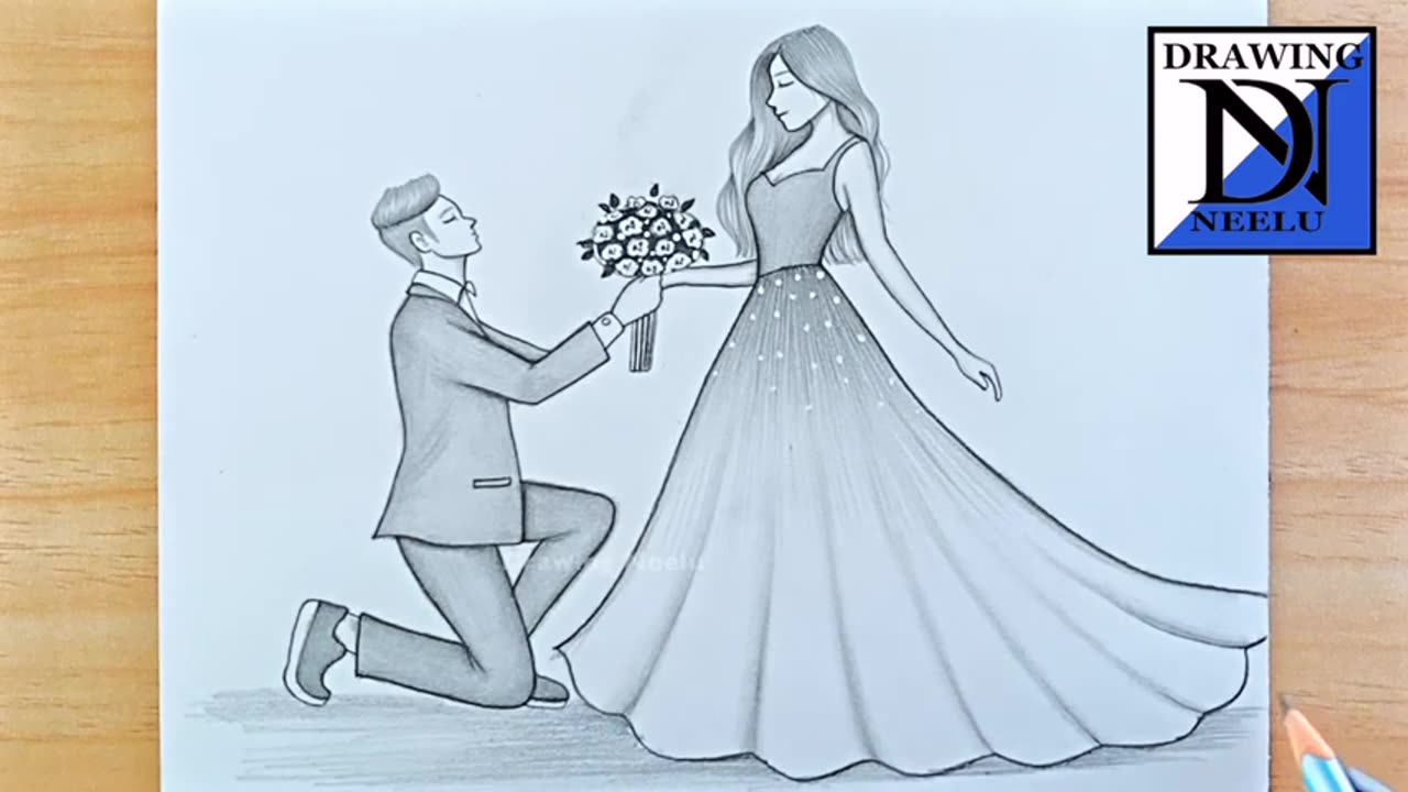 How to draw a Cute Couple -Pencil sketch || Drawing easy for beginner || Couple drawing || Drawing