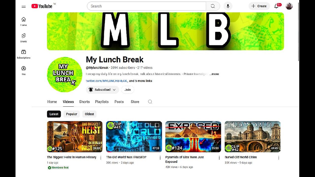 My Lunch Break: The Old World Was Erased by the Satanic Pedophile Elites!