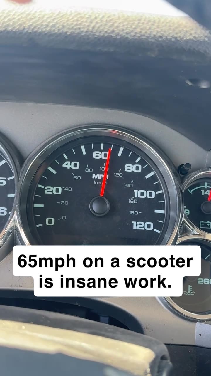 Man Rides High-Speed Scooter on Interstate