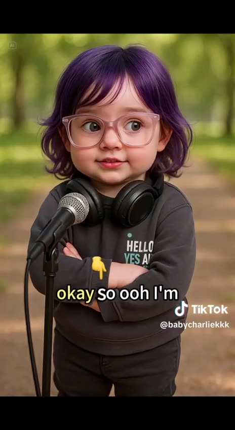 Baby Charlie Kirk VS, the purple haired baby 🤣