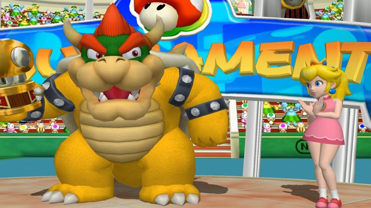 Mario Power Tennis - Peach Dome-Sandplatz