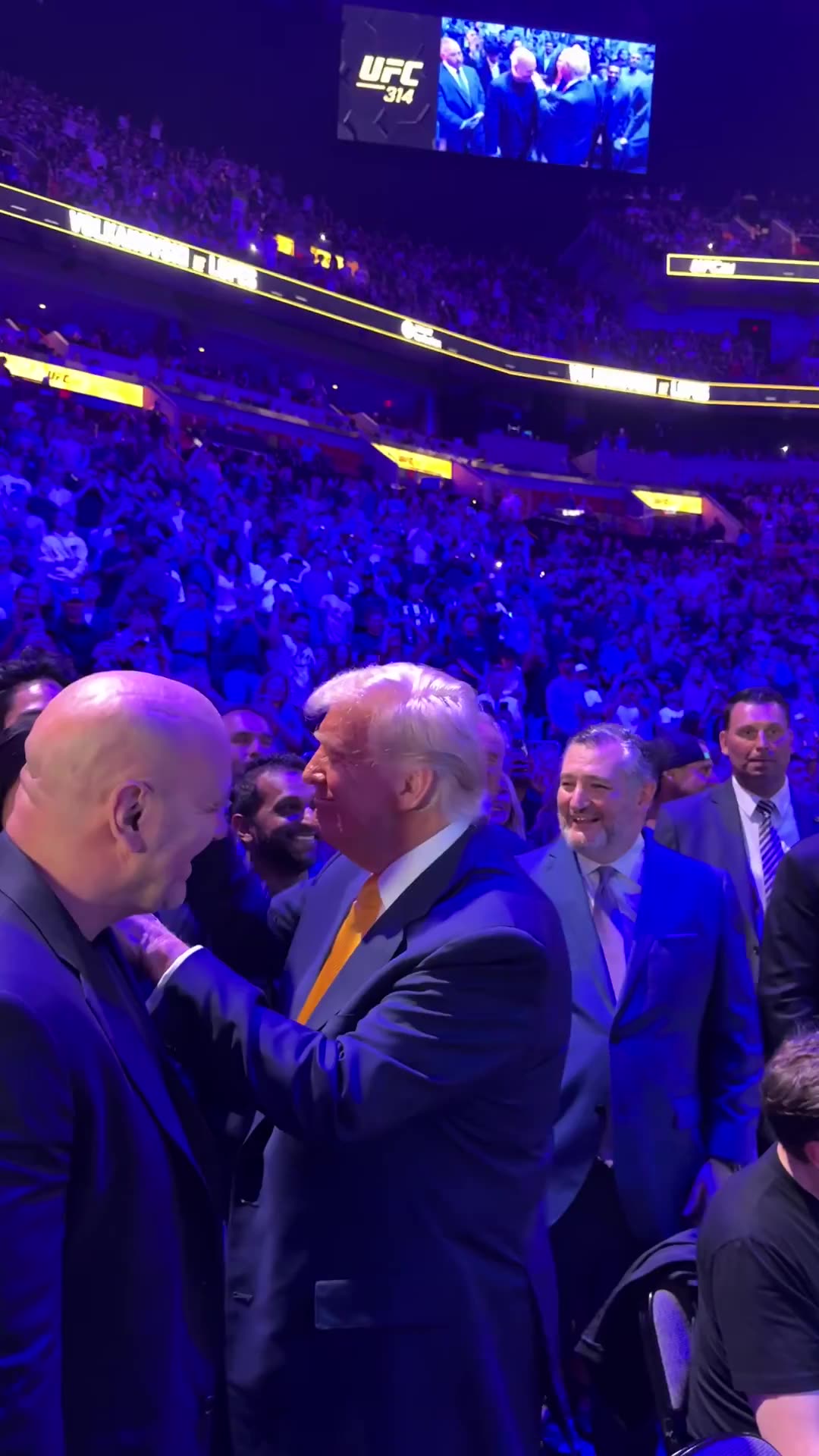 President Trump dancing to huge cheers at UFC match, man of the people