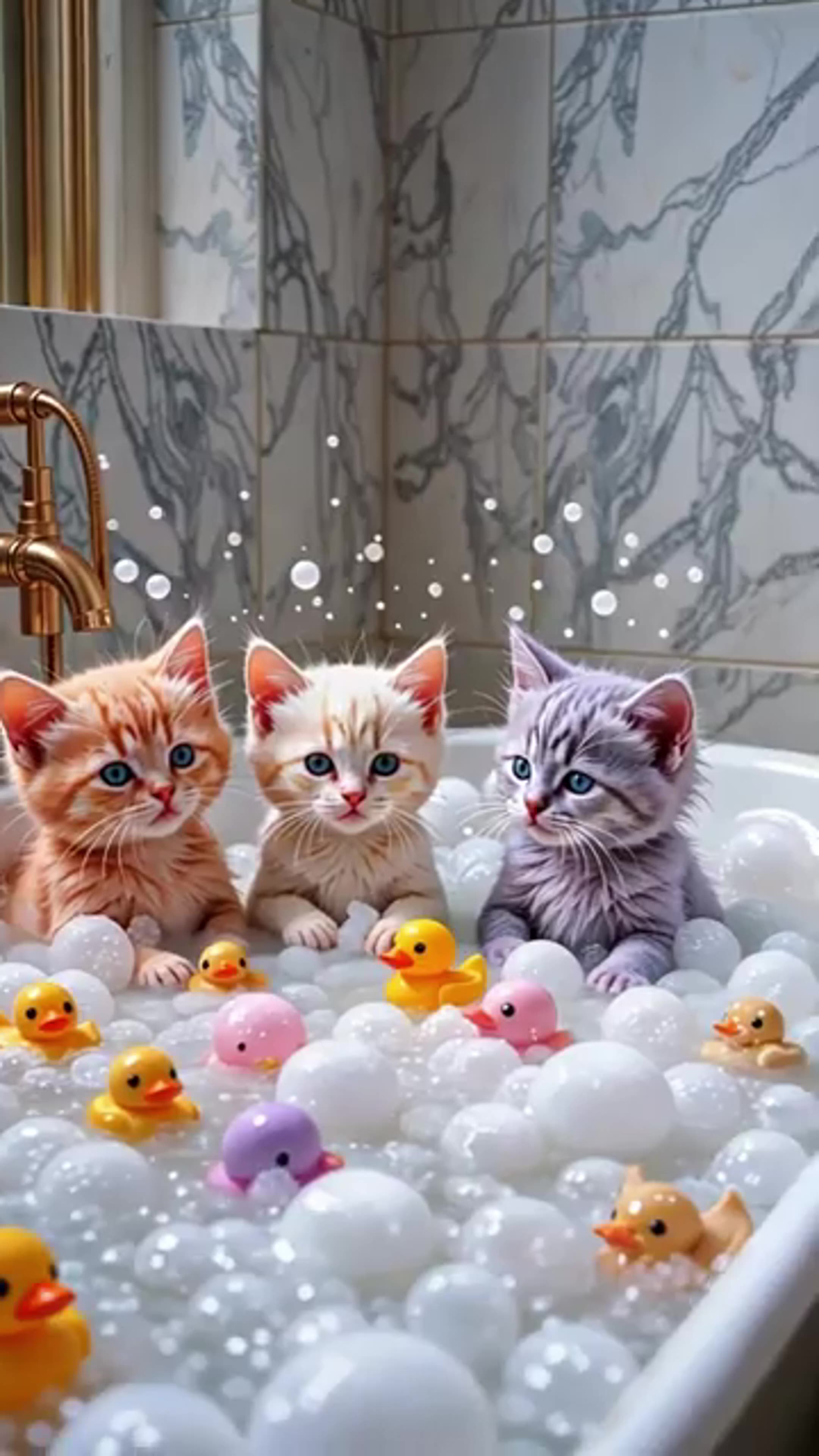 Angry Mama Cat Makes Kitten Take a Bath! 😾🛁😂 #FunnyCats #CuteKitten