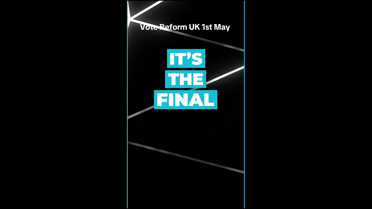 Vote Reform UK Thursday 1st May