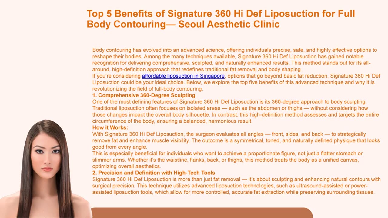 Top 5 Benefits of Signature 360 Hi Def Liposuction for Full Body ...