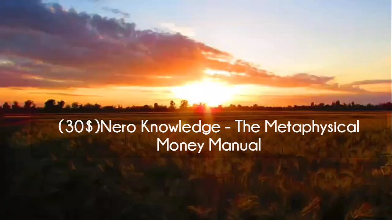 (courseslibrary.com)(30$)Nero Knowledge Course The Metaphysical Money ...